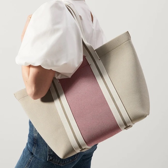 Rothy's | Bags | Rothys The Essential Tote Canyon Poppy Cream With Pink ...